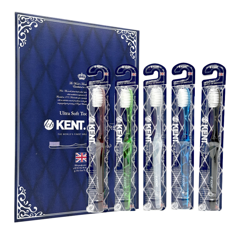 KENT SAPPHIRE Ultra Soft Toothbrush - (Set of 5) – Kent Orals USA